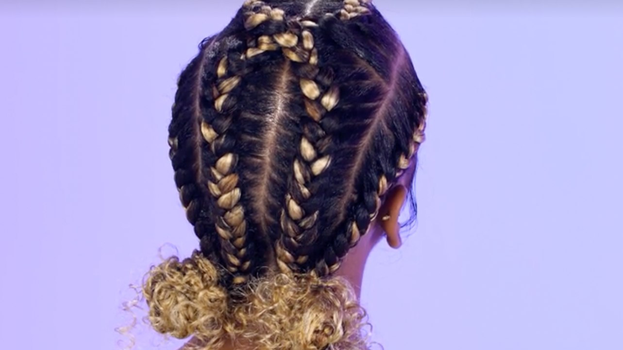French Braid Criss Cross Design Into Elegant Buns - video Dailymotion