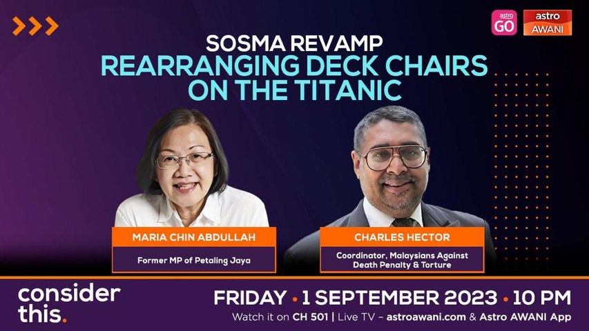 Consider This: SOSMA Revamp — Rearranging Deck Chairs on the Titanic ...