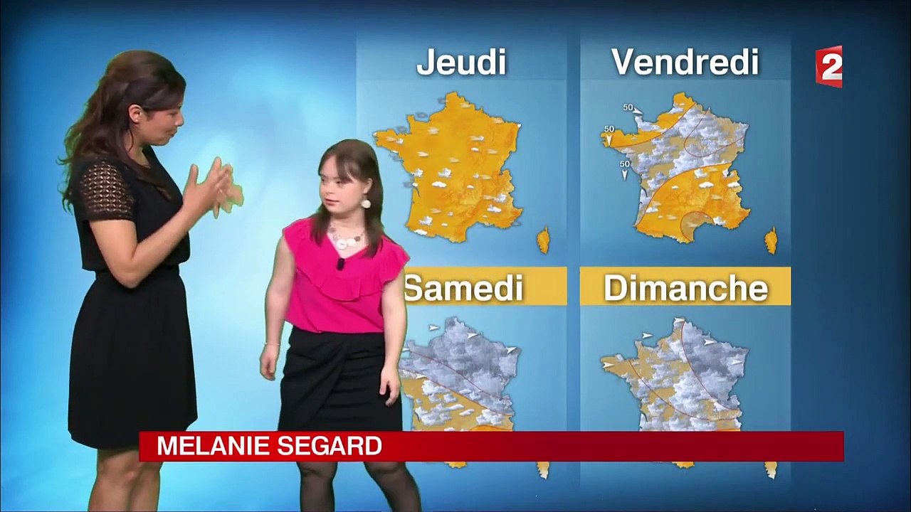 Mélanie Ségard présente le bulletin météo sur France 2 - Vidéo Dailymotion