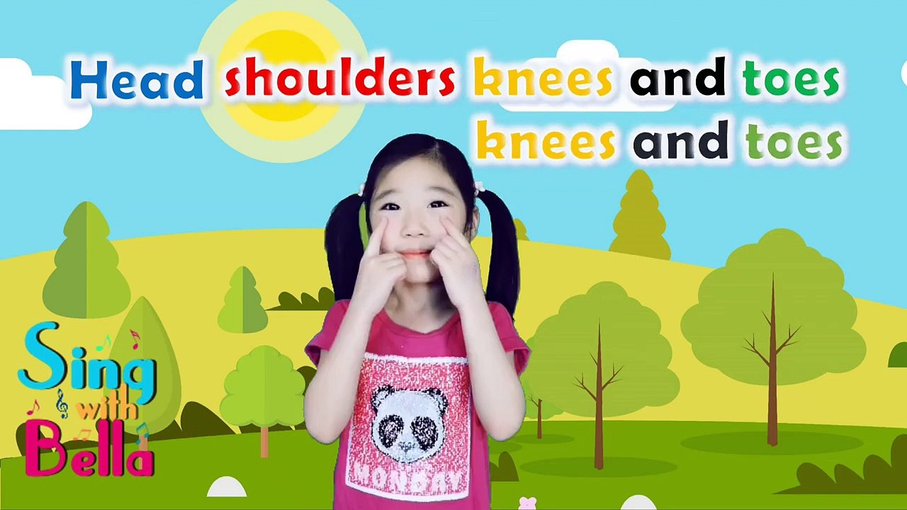 Head Shoulders Knees and Toes With lyrics _ Kids Action Songs _ Sing ...