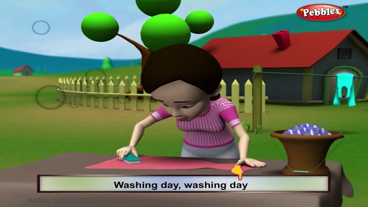 Washing Day _ Nursery Rhymes With Lyrics _ Nursery Poems _ 3D Nursery ...