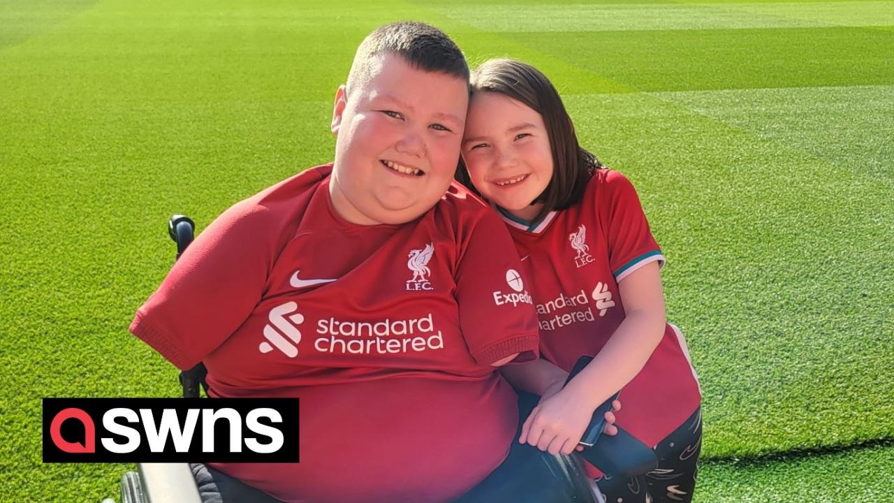 Heartwarming video captures moment disabled Liverpool fan broke down in ...