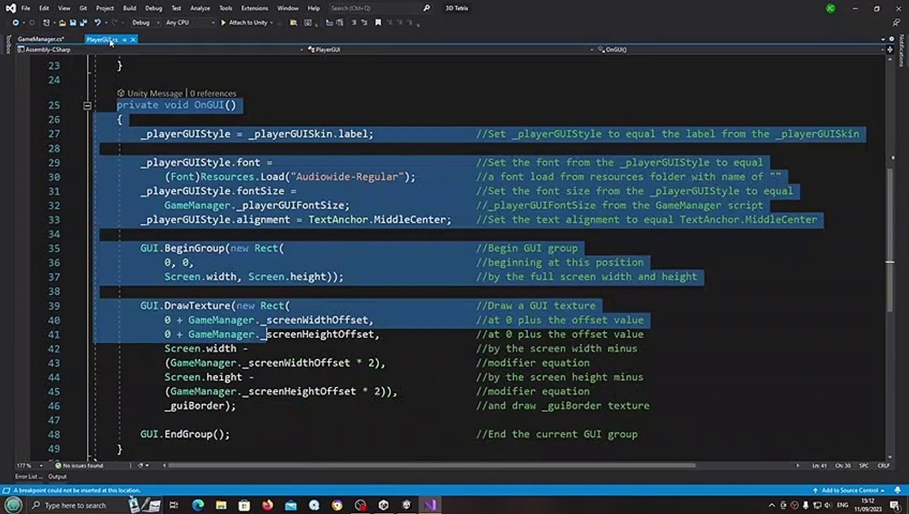 Unity 3D Tetris Clone #14 Player GUI - video Dailymotion