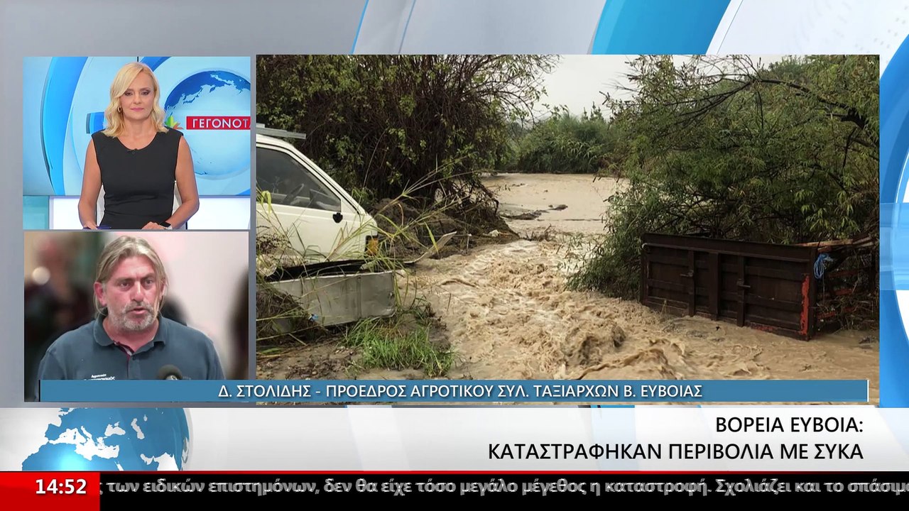Ο πρόεδρος του αγροτικού συλλόγου Ταξιαρχών Εύβοιας Δημήτρης Στολίδης ...