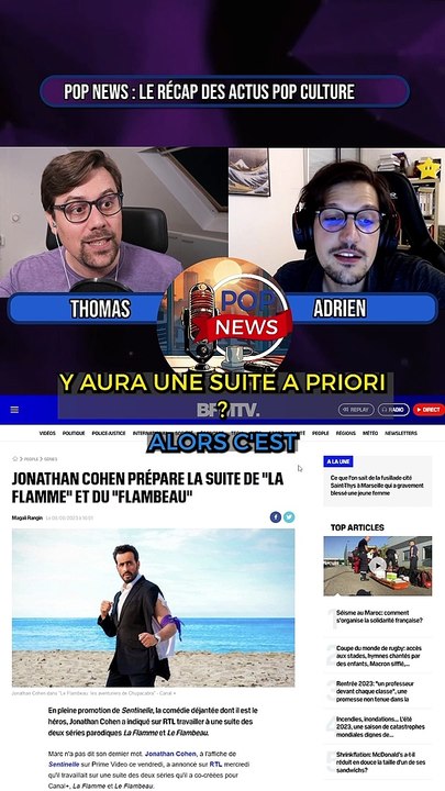 Une suite après La Flamme et Le Flambeau avec Jonathan Cohen ? - Vidéo Dailymotion