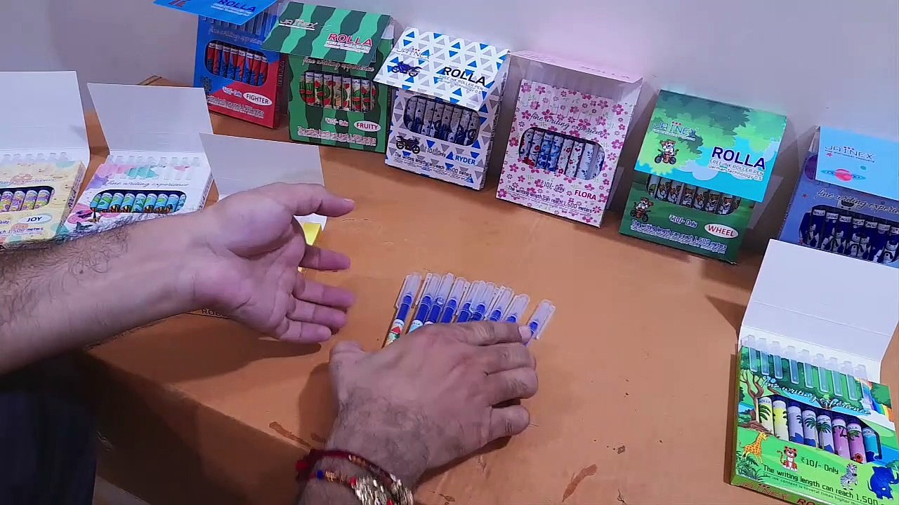 MEGA Unboxing and Review of jainex rolla roller pen for kids gift ...