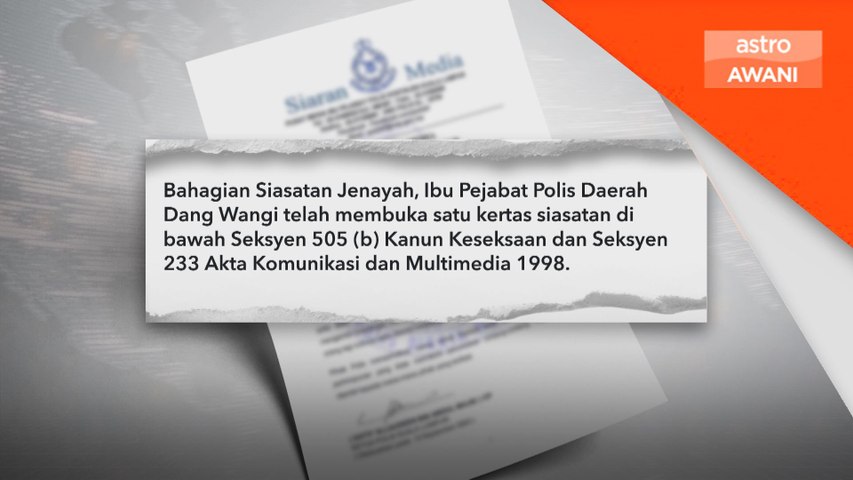 Polis buka kertas siasatan berkaitan video penganjuran 'Perhimpunan ... Polis buka kertas siasatan berkaitan video penganjuran 'Perhimpunan ...