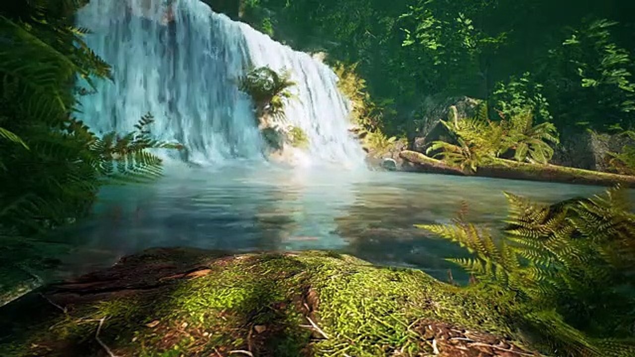 1 Hour Relaxing Waterfall and Calming Piano Music - Sleep Music ...