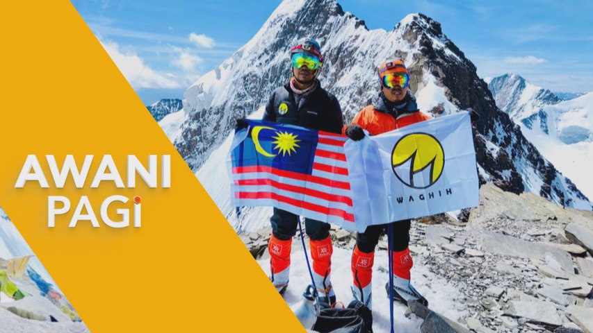 AWANI Pagi: Jalur Gemilang berkibar megah di Puncak Gunung Kang Yatse ...