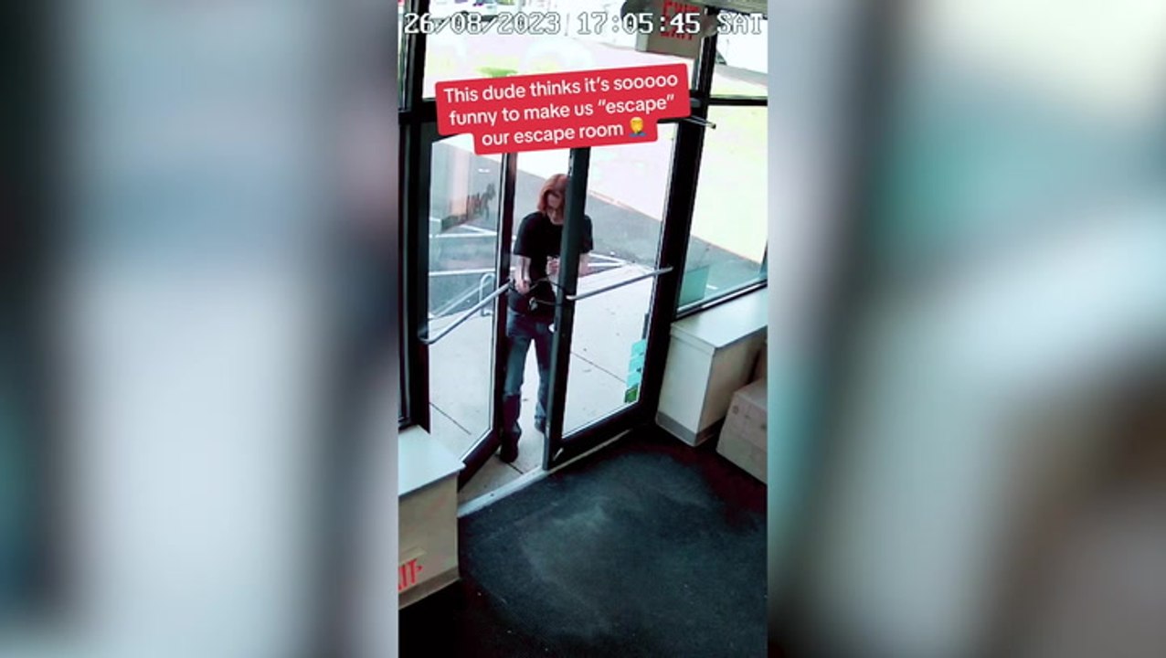 Escape room staff locked in building by fleeing prankster - video ...