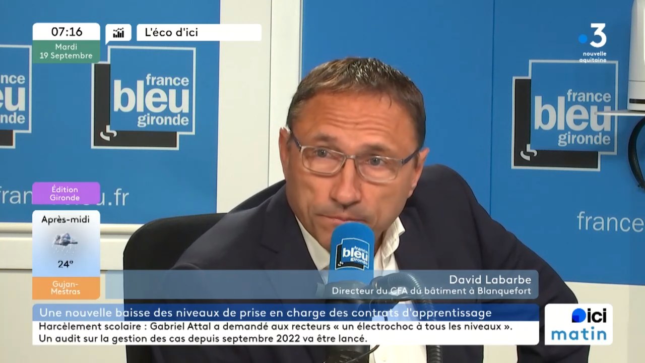 David Labarbe, directeur du CFA du BTP de la Gironde - Vidéo Dailymotion