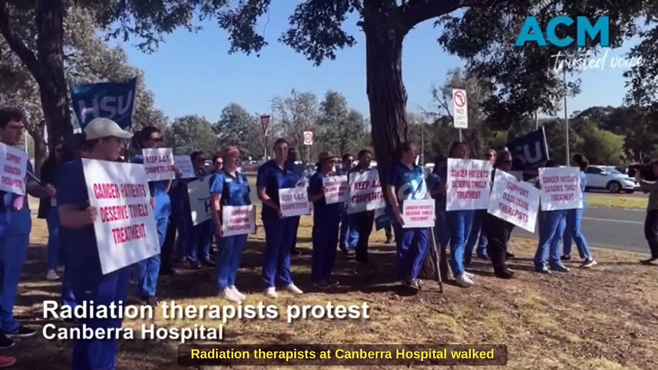 Canberra Hospital radiation therapists protest - video Dailymotion