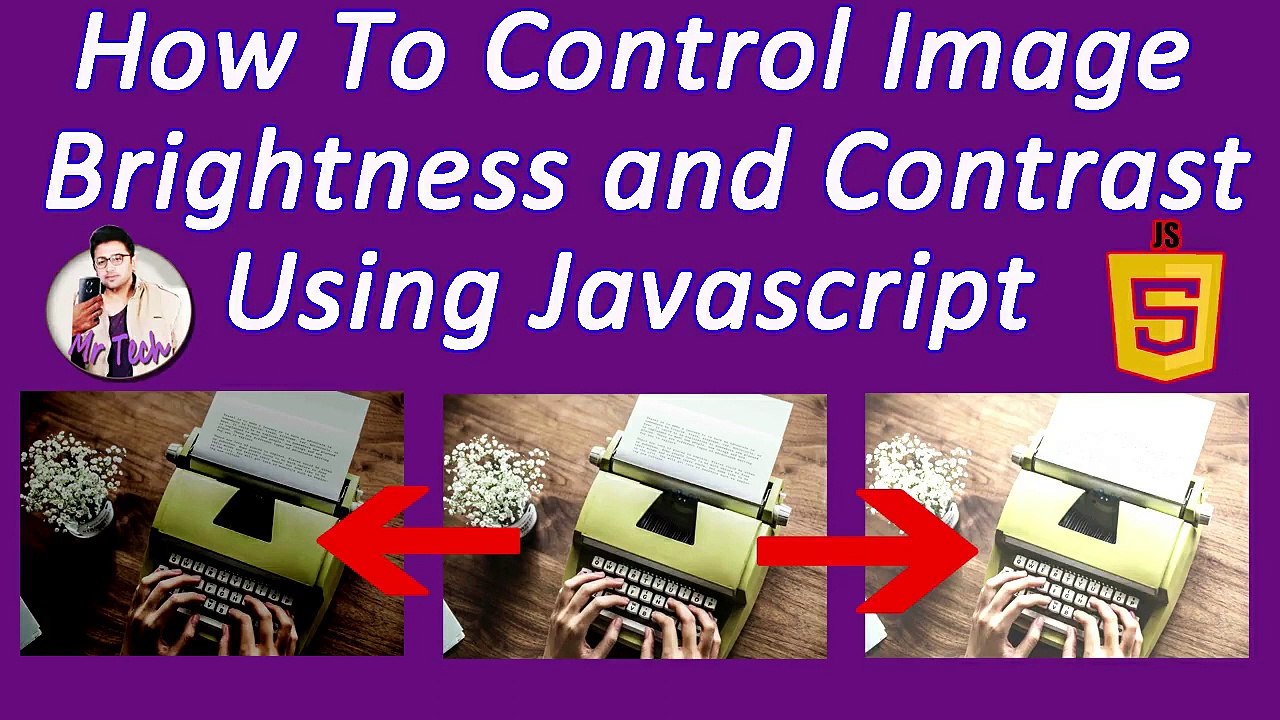 How to Control Image Brightness and Contrast Function javascript |image ...