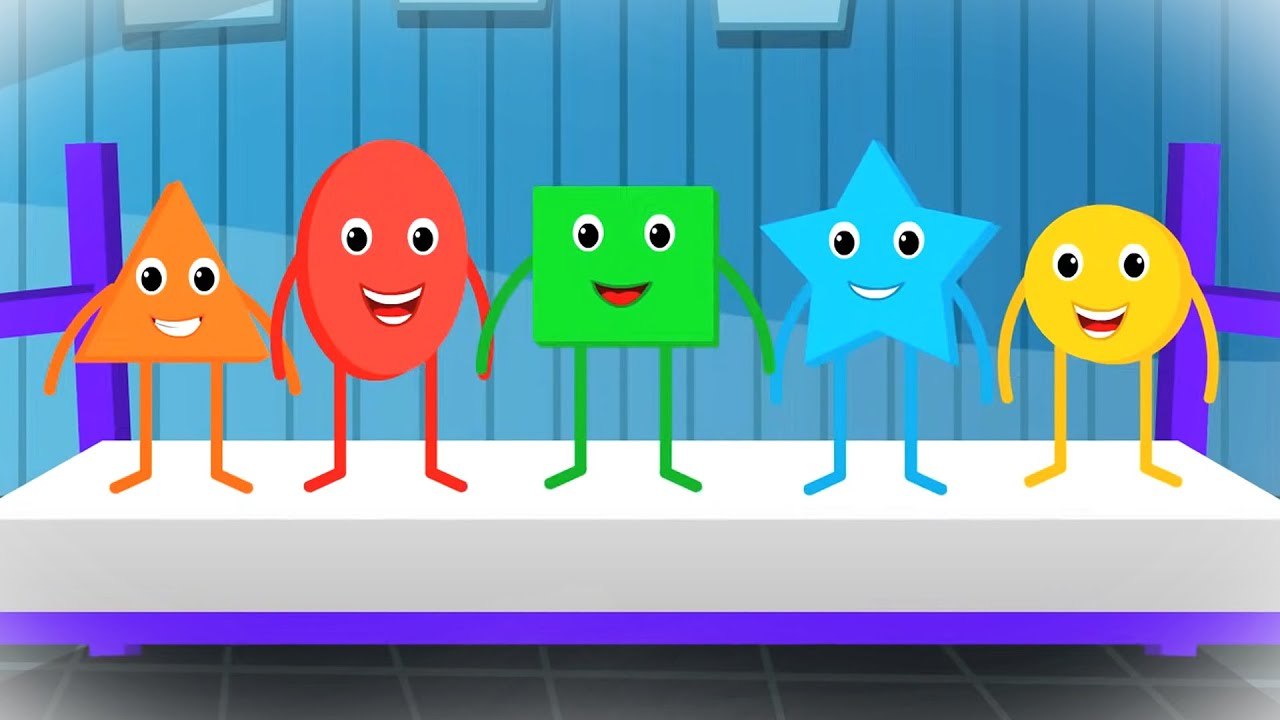 Five Little Shapes - Learn Shapes with Cartoons By Kids Tv Channel ...