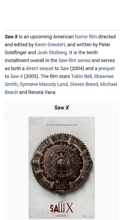 Saw X Official Trailer | saw x trailer | saw x 2023 - video Dailymotion