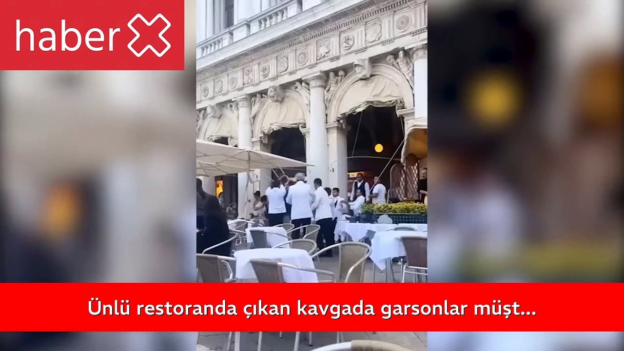 Ünlü restoranda çıkan kavgada garsonlar müşterilere saldırdı ...