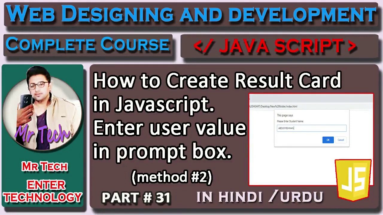 How to Create Result Card in Javascript | Marksheet |javascript tutorial for beginners | Mr Tech ...