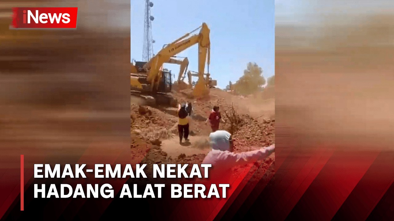 Tolak Beroperasinya Tambang Nikel, Emak-Emak Nekat Hadang Alat Berat - Video Dailymotion