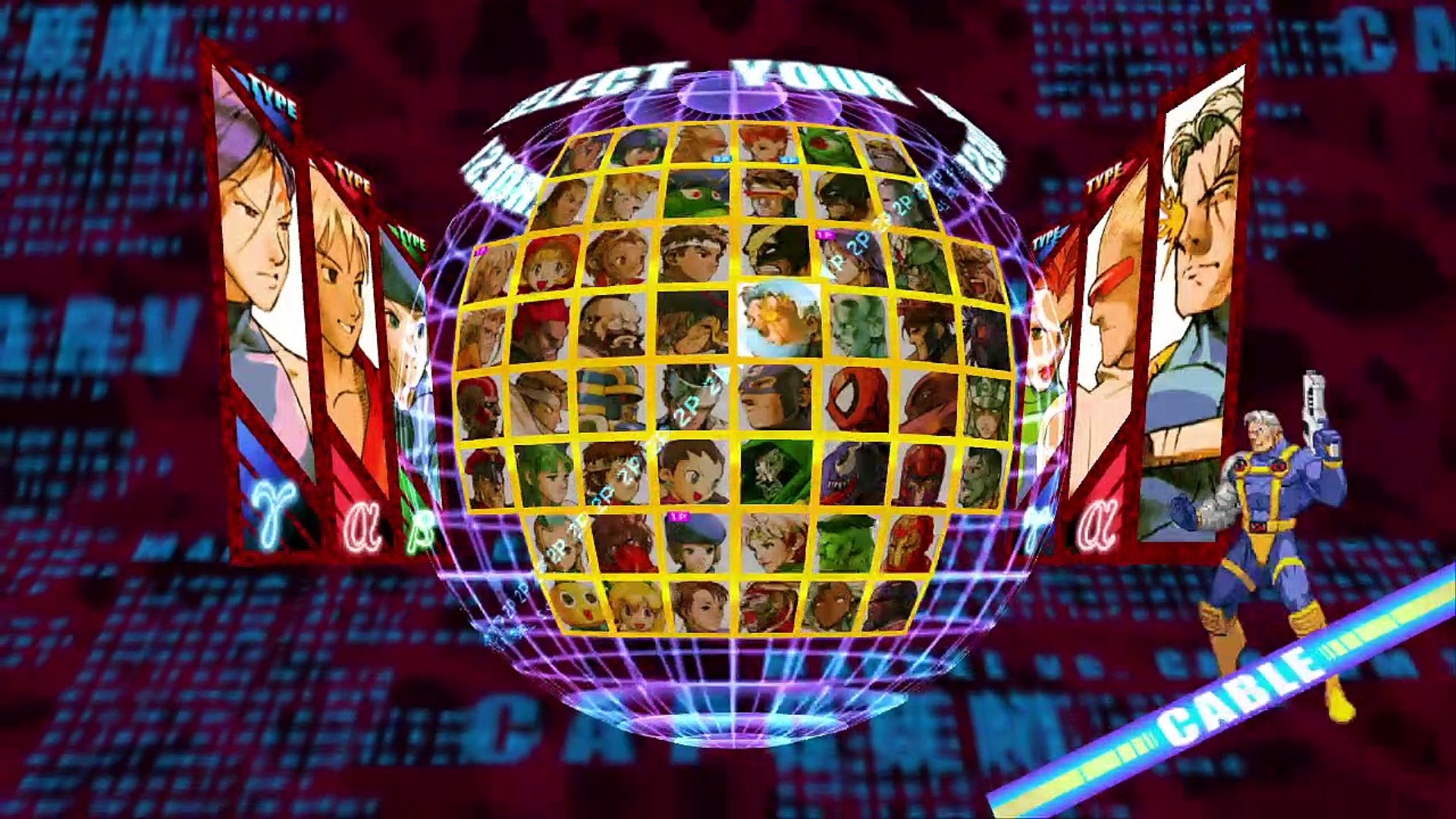 Marvel Vs Capcom 2 Character Selection Screen