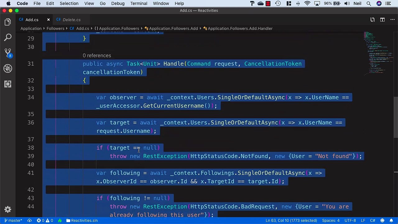 Following_Follower feature (Legacy) - Adding the Delete Following handler - video Dailymotion
