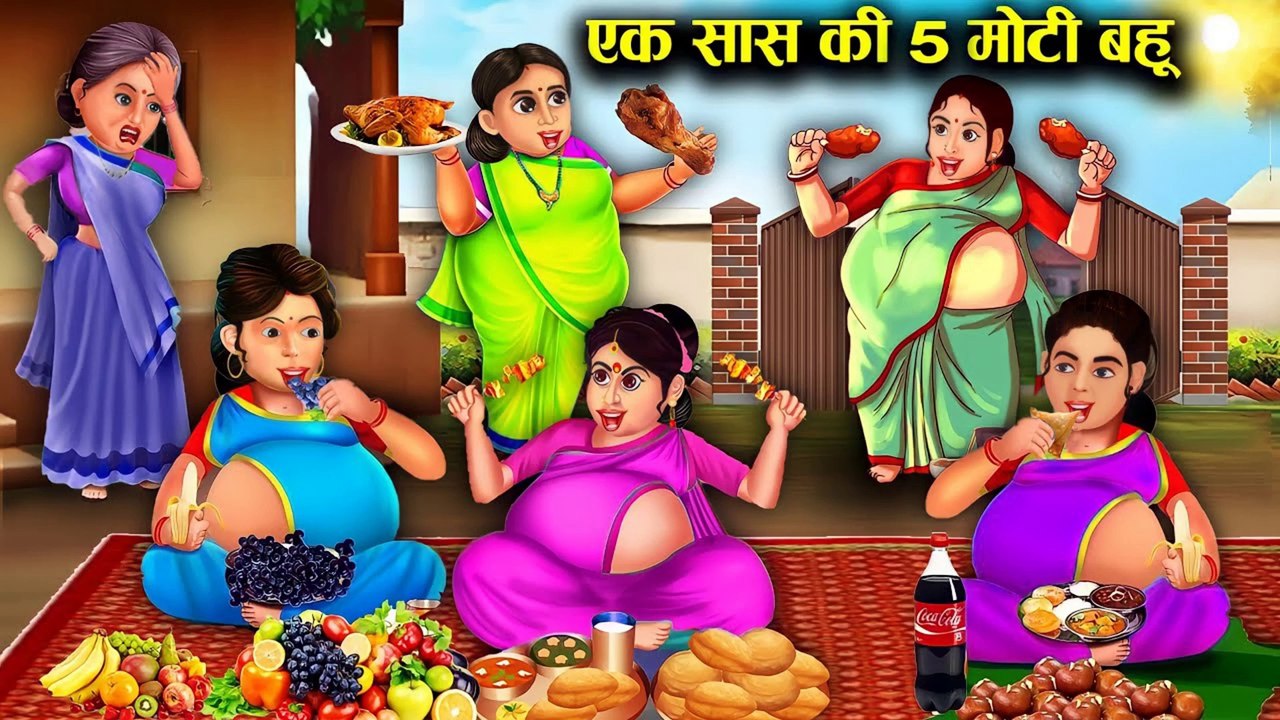 एक गरीब सास की 5 मोटी भूक्कड़ बहुएं l ek Garib sas ki 5 moti bahu l SAS ...