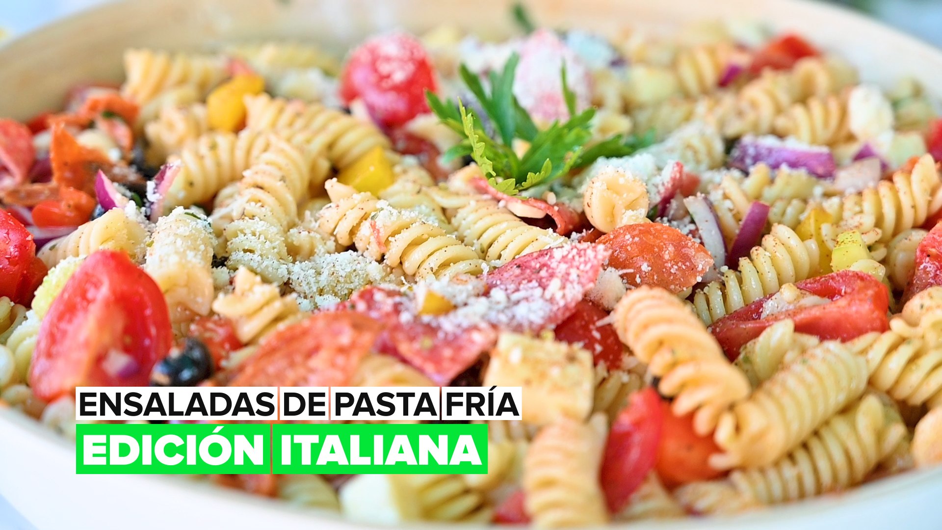 Ensalada De Pasta Italiana Fría Y Fácil