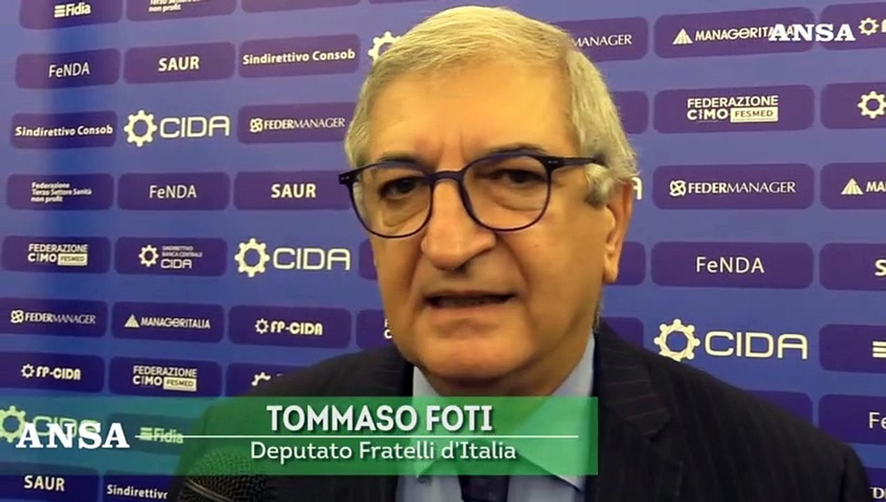 (ANSACOM CIDA 2) - Foti (Fdi): "Il ceto medio sta vivendo una situazione difficile" - Video ...