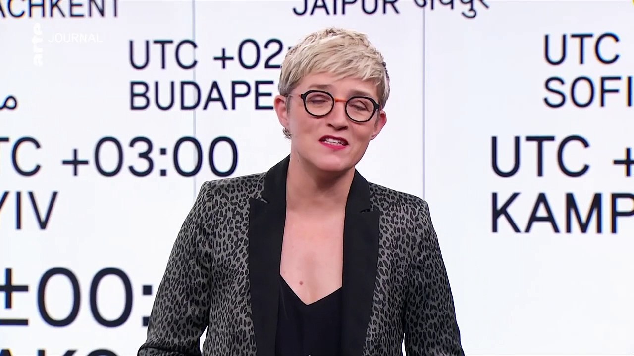 Marie Gentry rend l'antenne à la fin d'"Arte journal" le vendredi 15 ...