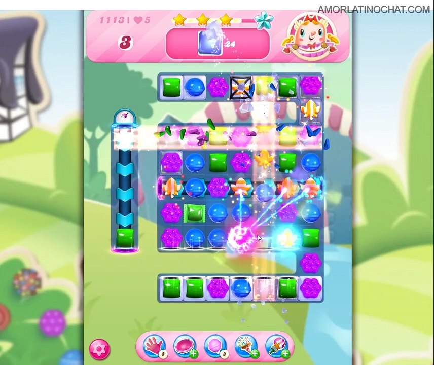 Playing Candy Crush Saga Level 1,113 jugando candy chush Saga Nivel ...