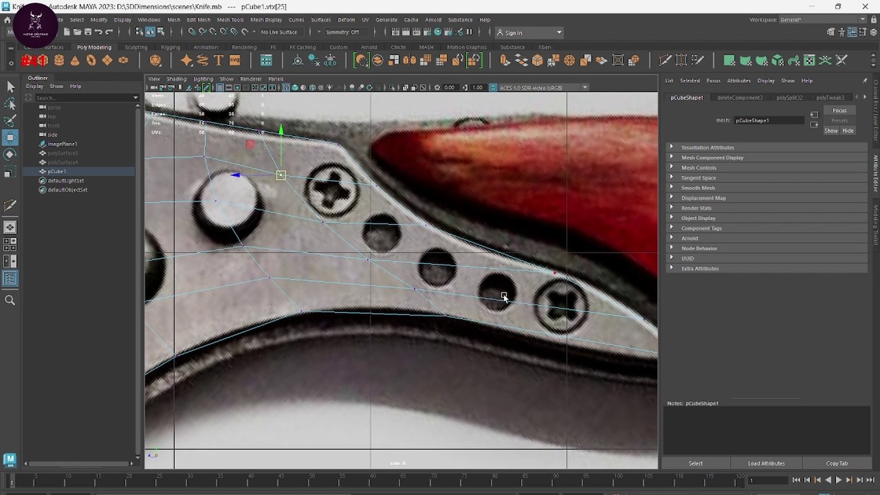 Autodesk Maya Lecture 21 - Knife Melee Weapon Asset Modeling Part 2 ...