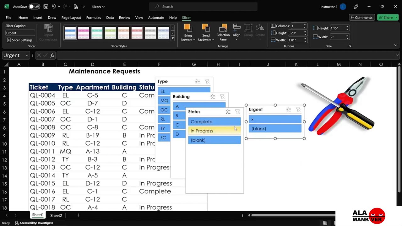 Tutorial Microsoft Excel - Tracking Data Easily and Efficiently -using slicer to filter for ...