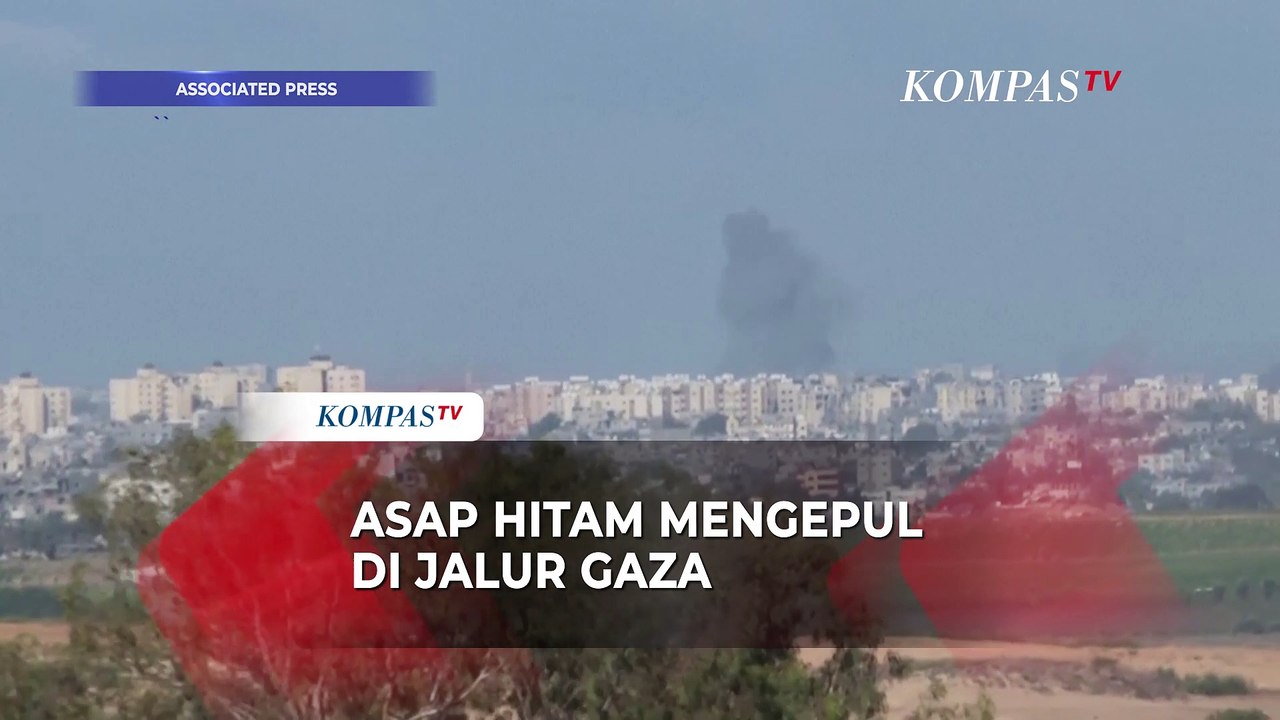 Penampakan Asap Hitam Mengepul di Langit Jalur Gaza - Video Dailymotion