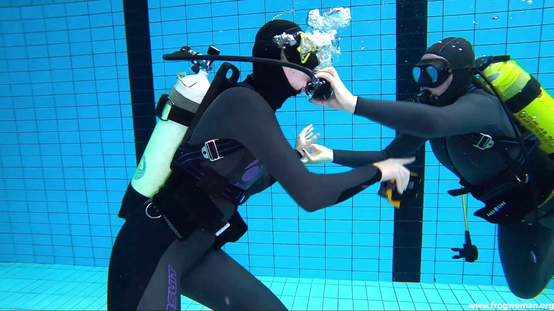Girls Fighting Underwater For