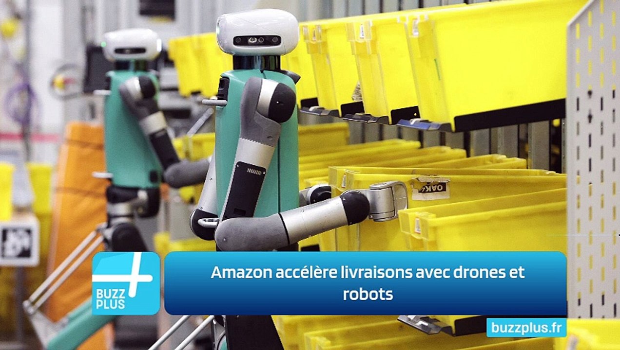 Amazon accélère livraisons avec drones et robots - video Dailymotion