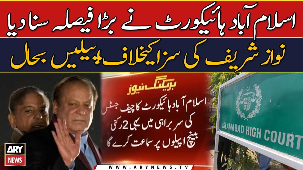 Nawaz Sharif's appeals against sentence restored - video Dailymotion