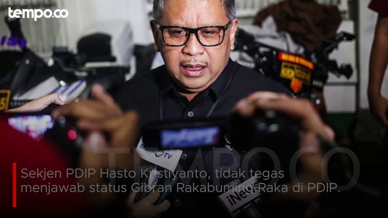 Sekjen Pdip Hasto Kristiyanto Tak Tegas Soal Gibran Sudah Pamit Sebut