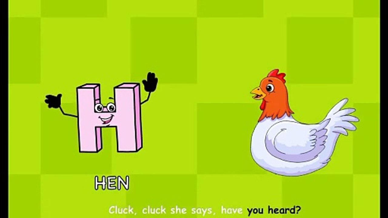 Alphabet letter Hh poem song - learn tracing - nursery rhymes # ...