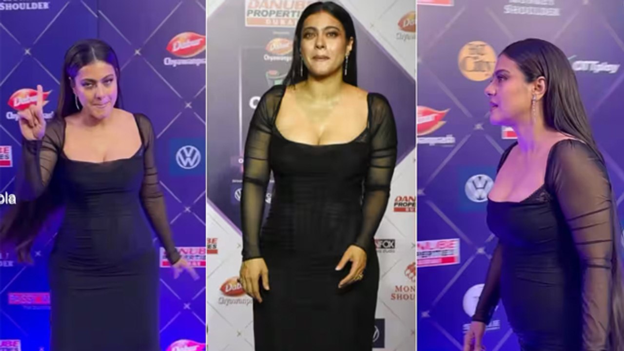 OTT PLAY Awards 2023: Kajol Black Tight Gown में Uncomfortable Walk Troll, Belly Fat..| Boldsky ...