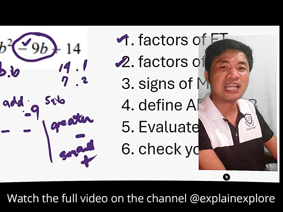 Factors of Trinomial, factorization - video Dailymotion