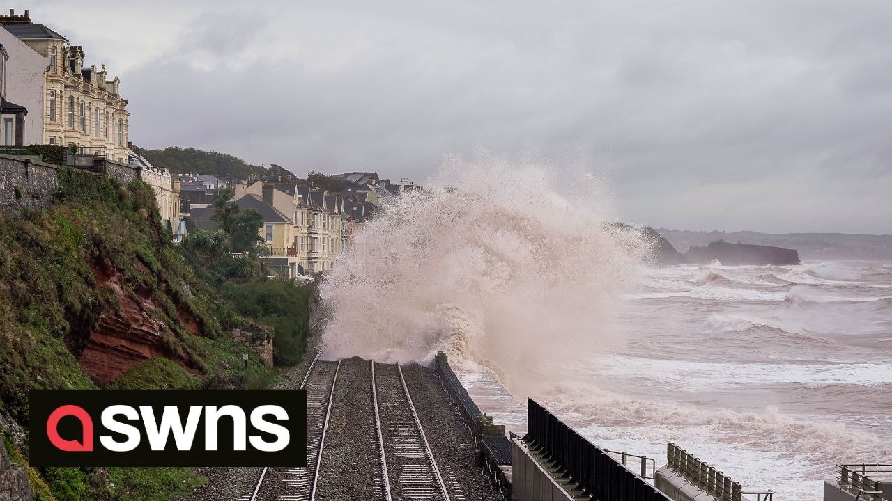 Storm Ciaran: Strong winds and large waves seen in Portland - video ...