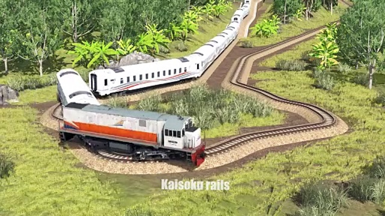Kereta Api Jalan Di Rel Diamond - Rail Road On Diamond Rails - video ...
