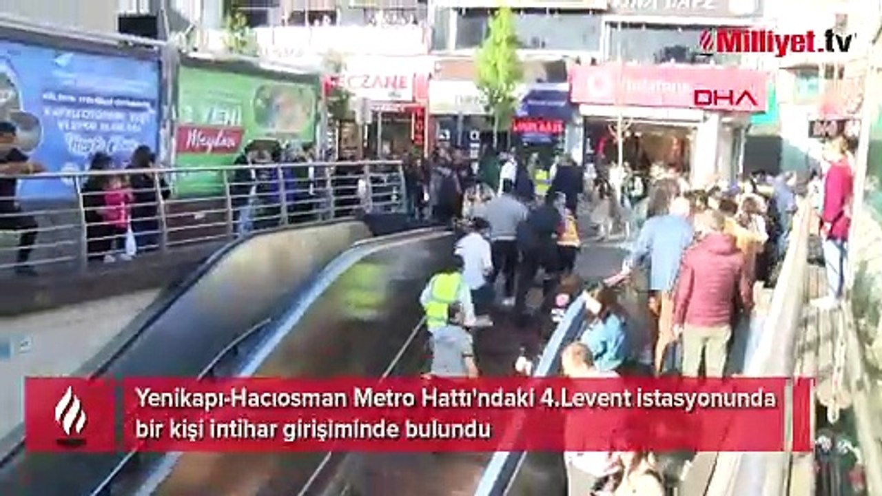 4.Levent metro istasyonunda intihar girişimi - Dailymotion Video