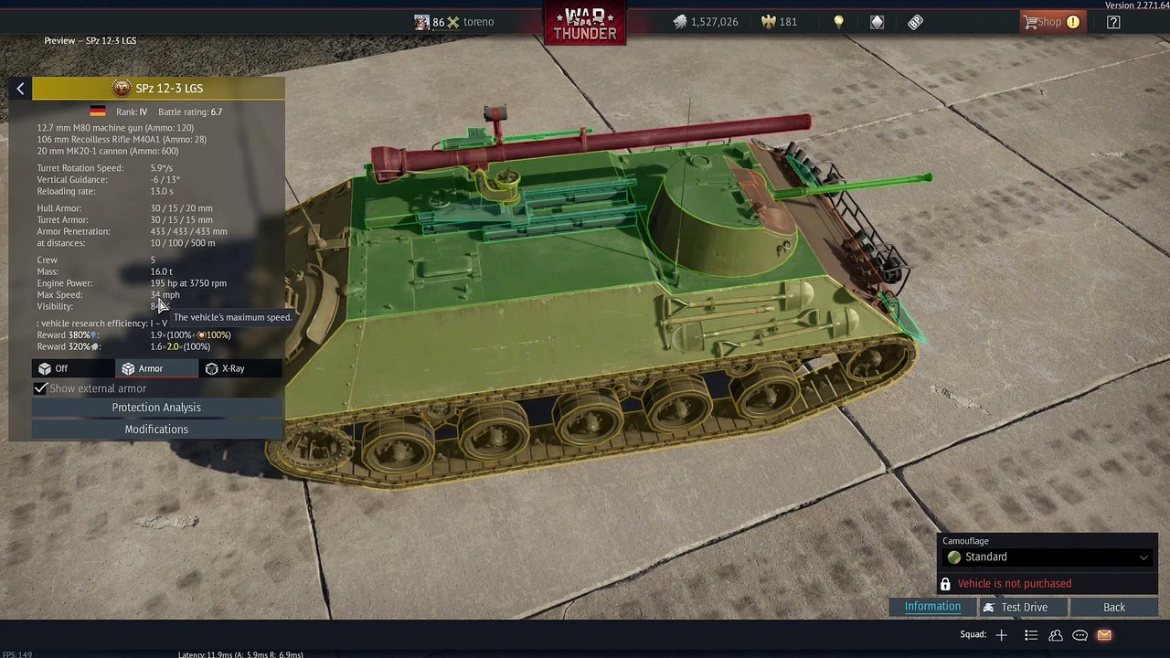 Spz 12-3 LGS First Impressions - Armour Breaking Ambusher - War Thunder ...
