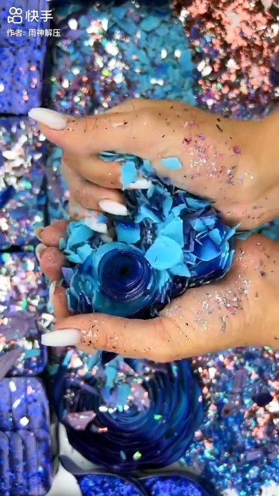 Dark blue slime mixing satisfying videos - video Dailymotion