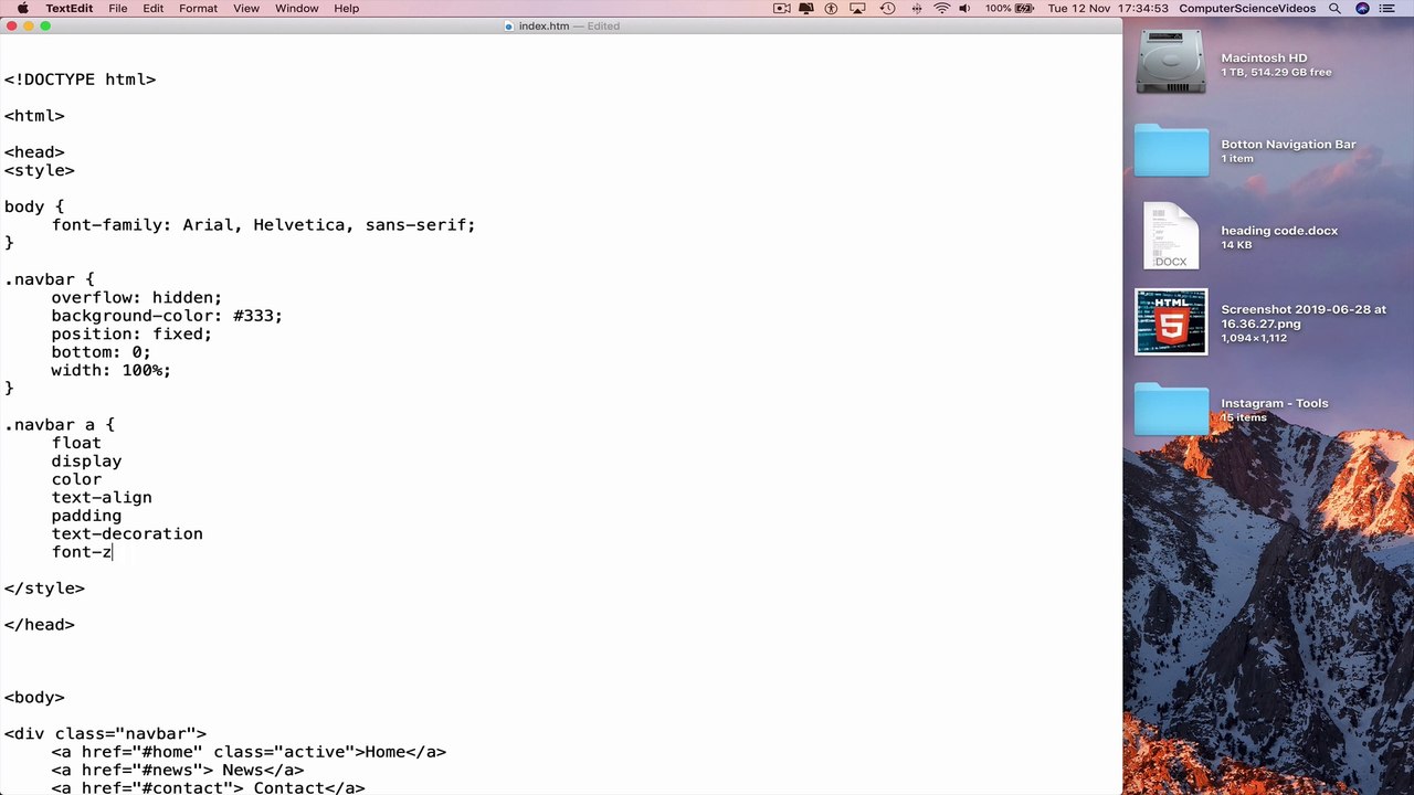 How to CODE a Bottom Navigation Menu Using HTML5 & CSS3 | New - video Dailymotion
