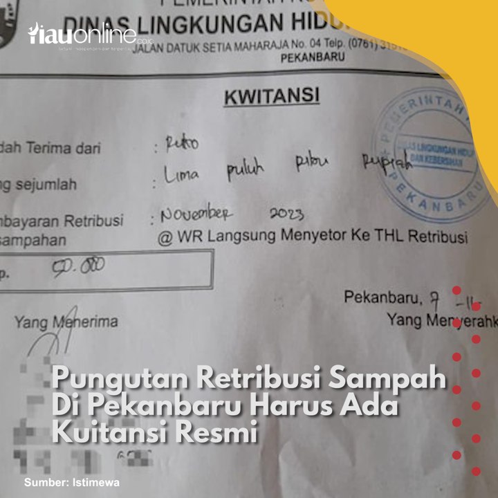 Pungutan Retribusi Sampah Di Pekanbaru Harus Ada Kuitansi Resmi - Video ...