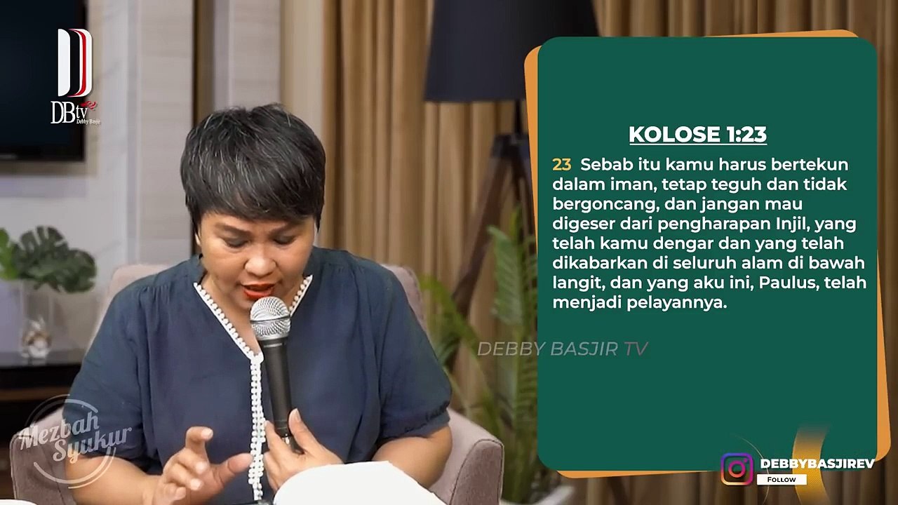 Kolose 1 ayat 23 - Debby Basjir #debbybasjir - video Dailymotion