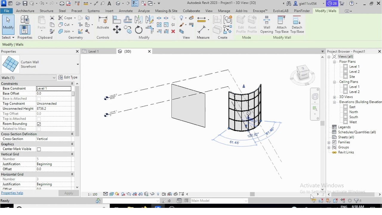 Curved Curtain Wall in Revit Tutorial - video Dailymotion