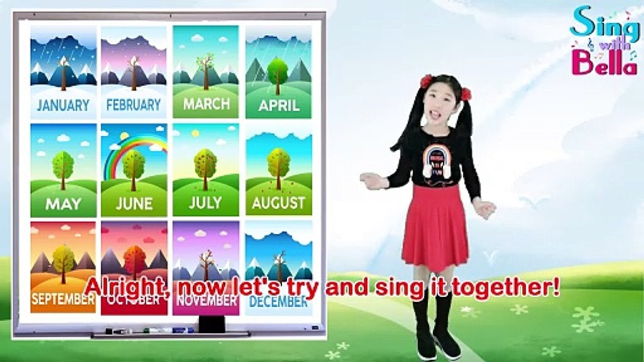 12 Months of the Year with lyrics and Actions - Preschool Learning Song ...