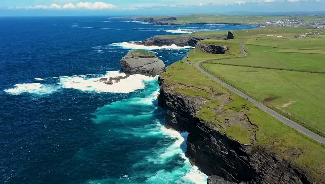 Coastal aerial view at Loop Head in County Clare Ireland Wild Atlantic ...